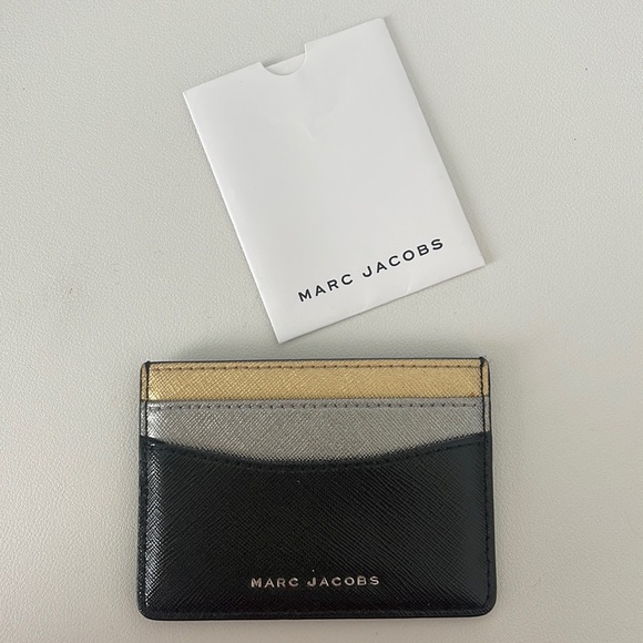 Marc Jacobs | Accessories | Marc Jacob Gold Silver Black Card Holder ...